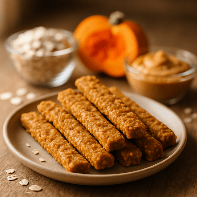 Pumpkin Oat Snack Sticks | DishGen Recipe